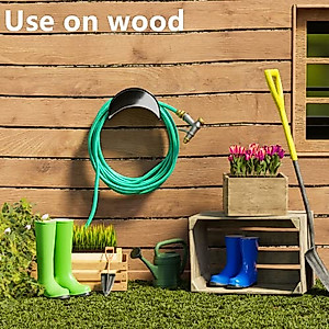 Garden Hose Holder, 2 Packs Water Hose Holder, Wall Mount Metal Hose Hanger, Heavy Duty Hose Storage Reel Garden Hose Hanger for Outside Hose Brackets