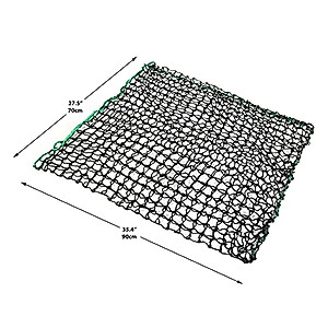 Shape New Round Hay Bale Feeder Net 6 x 6 Feet - Knotless Double Weave, Slow Feed, Reduce Waste - with Black Hanging Net Included.