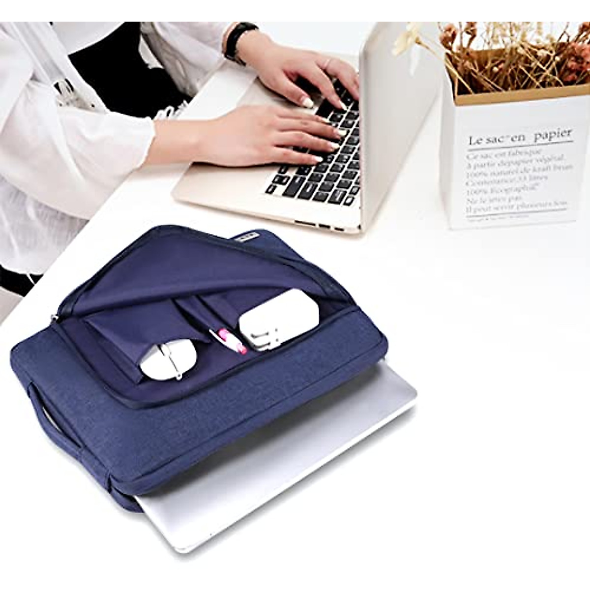 KCY Laptop Sleeve 11.6 Inch, Waterproof Slim Laptop Case Bag with Handle Compatible with Surface Pro 9 8 7/Laptop Go 2 3, MacBook Air 11/12, 11-12 Inch HP Acer Asus Lenovo Samsung Chromebook,Blue