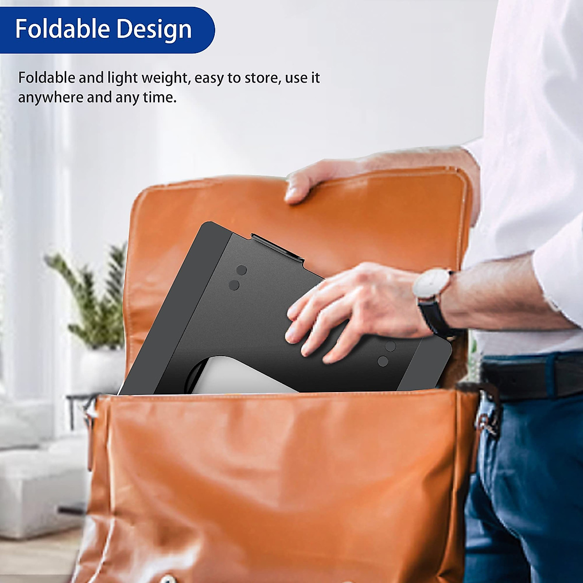 BESIGN LS10 Aluminum Laptop Stand, Ergonomic Adjustable Notebook Stand, Riser Holder Computer Stand Compatible with Air, Pro, Dell, HP, Lenovo More 10-14" Laptops, Black