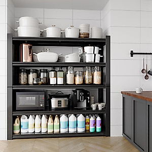 STEELIST 3000LBS Garage Shelves, 48W Metal Shelves for Storage, 5-Tier Shelving Unit with Adjustable Shelves, 24" D X 47.2" W X 84" H Industrial Shelving Utility Shelf for Warehouse, Basement