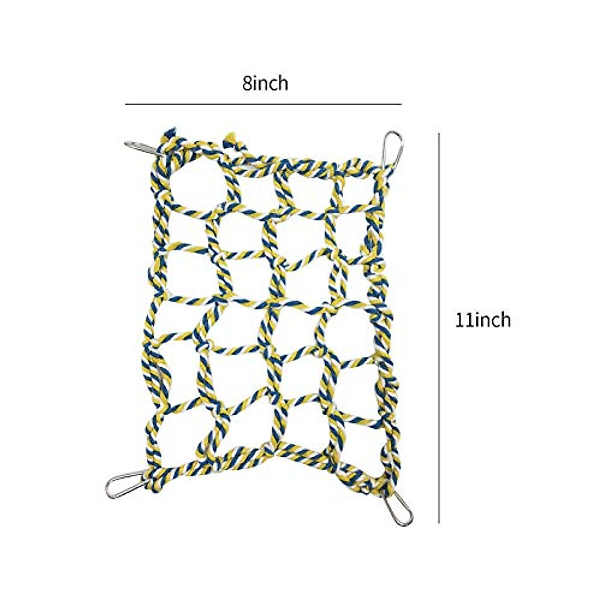 2 Pcs Pet Climbing Rope Net, Hammock Small Animal Activity Toy Bird Climbing Rope Ladder Ferret Cotton Rope Net Sets for Hamster Ferret Guinea Pig Chinchilla Cockatiel Parakeet Play