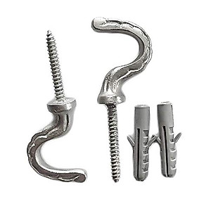 Choose from 17 Styles and Colors of Decorative Hooks (4 Silver Hooks)