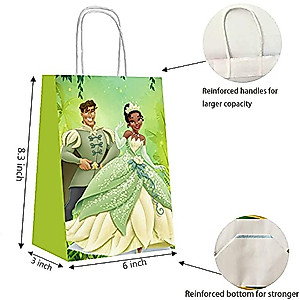 Princess and The Frog Party Favor Bag 16 Pack Princess Paper Bags The Frog Sweet Candy Gift Bags and Princess and The Frog Party Decorations Supplies
