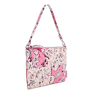 Vera Bradley Women's Cotton Convertible Wristlet With RFID Protection, Botanical Paisley Pink Patchwork, One Size
