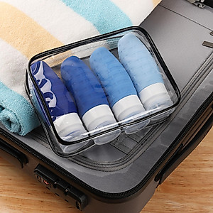 Travel Bottles for Toiletries, Tsa Approved 4oz Silicone Travel Containers Set Leak Proof Refillable BPA Free Travel Accessories with Clear Bag for Shampoo Conditioner Liquids