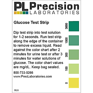 Eisco Labs - Scientific Glucose Test Strips - Educational Glucose Test Strips - Essential Tools for Food Science & Osmosis/Diffusion Experimentation, 100 Strips