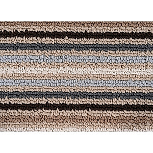 Garland Rug Nantucket Stripe. Area Rug, 3 ft. x 12 ft., Earth Tone
