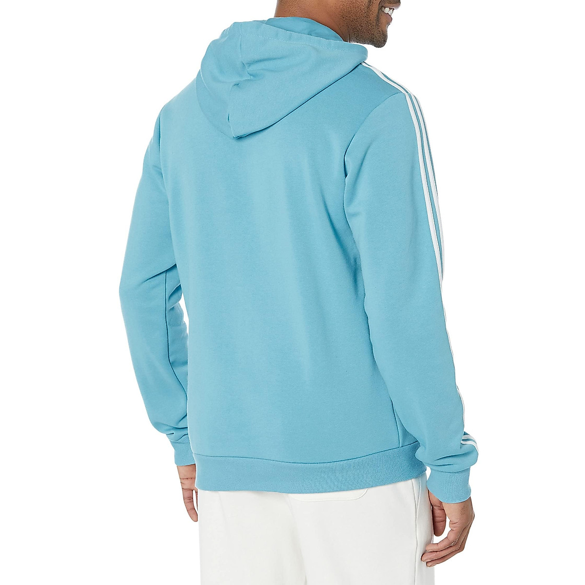 adidas Men's Essentials Fleece 3-stripes Hoodie, Preloved Blue, 3X-Large