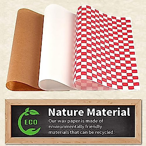 COIDEA 50 Sheets Deli Paper 12" x 12" Food Basket Liners, Pre Cut Deli Sandwich Wrappers, Grease Proof Red Checkered Food Baskets Paper for Wrapping Bread, Party, Picnic, Festival or BBQ