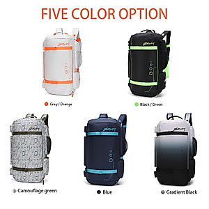 BE SMART 50L Extra Large Gym Backpack for Men, Big Gym Bag with Shoes Compartment, Waterproof Heavy Duty Duffel Bags, Men's Workout Backpacks for Outdoor Sport,Hiking,Camping,Travel (Black, XL)