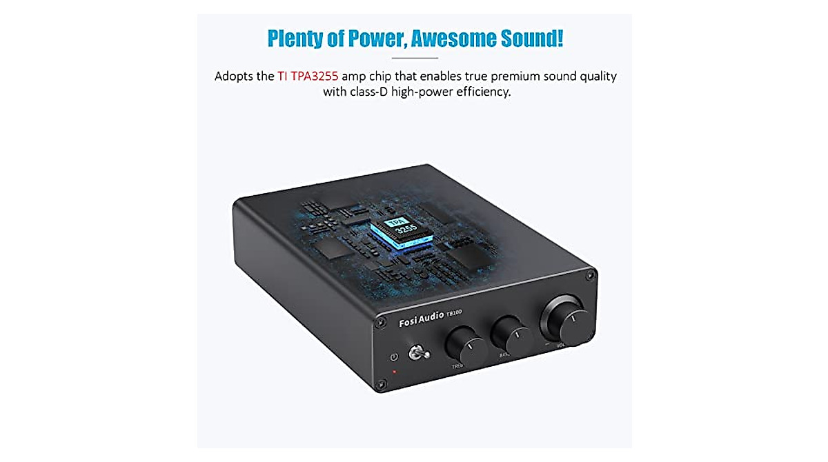 Fosi Audio TB10D 600W TPA3255 Power Amplifier Home Audio HiFi Stereo Class D Digital 2 Channel ...