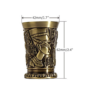 Shot Glass, Metal Vintage Egyptian Shot Glass, Creative Wine Shot Glass, Personalized Sip Glass, Used For Tequila-Vodka-Cocktail