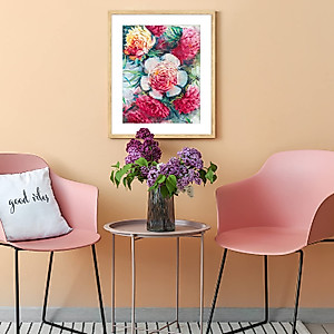 euwazram Rustic Oak 20x24 Frame - Set of 3, 20 x 24 Poster Frame with Mat for 16x20, Picture Frames for Artwork, Puzzles, Photos and Movie Posters