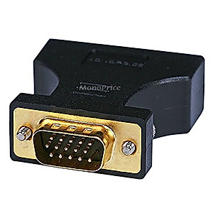 Monoprice 102397 HD15 (VGA) Male to DVI-A Female Adapter,Gold Plated (102397)