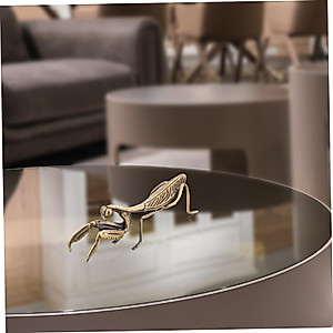 Levemolo Delicate Mantis Craft Thumb Rings for Women Creative Mantis Decoration Small Mantis Decoration Tabletop Animals Desk Mantis Statue Small Mantis Sculpture Mantis Figurine Copper