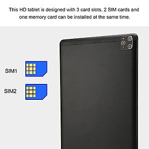 GLOGLOW Tablet PC, 1920x1200 HD Black 10.1 Inch Tablet 100-240V 2MP Front 5MP Rear for Android 10 for Reading (US Plug)