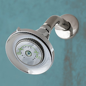 Niagara Conservation N3915CH Earth Luxe 3-Spray with 1.5 GPM 3.35-in. Wall Mount Adjustable Fixed Shower Head in Chrome, 1-Pack | Bathroom Shower Head Sprayer with Pressure Compensation