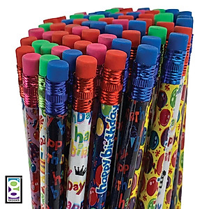 Raymond Geddes Birthday Number 2 Pencils For Kids (Pack of 72)
