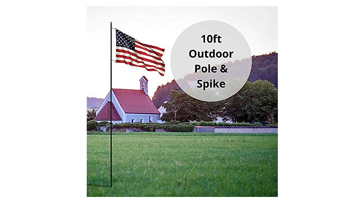 Top 10ft Black Flag Pole for Outdoor Use