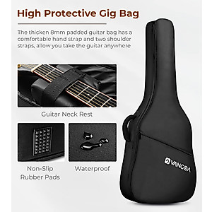 Acoustic Guitar, Cutaway Acoustic Guitar Full Size Dreadnought Acustica Guitarra Bundle with Gig Bag for Adults Teens Beginners Professionals, Natural by Vangoa