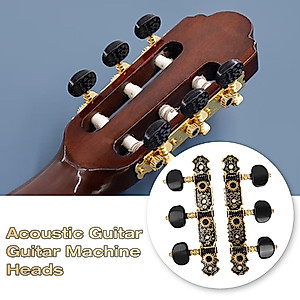 Acoustic Guitar Guitar Machine Heads Tuning Keys Pegs 1:18 Tuners Machine Heads Replacement 3L3R