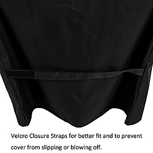 Nicunom Square Electric Smoker Cover, 600D Heavy Duty Waterproof Grill Cover, Dust UV and Fade Resistant Fabric, Durable and Convenient with Handles and Straps, 28" x 22" x 39", Black