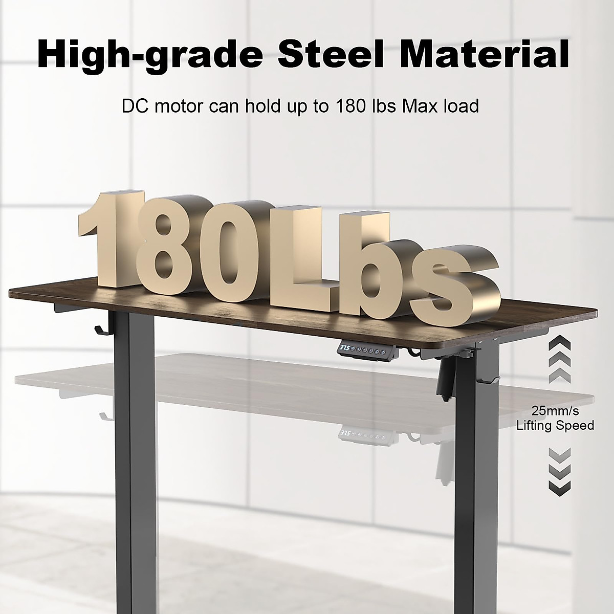 ExaDesk 40 * 24 Inches Electric Standing Desk, Adjustable Height Sit Stand Up Desk with 3 Memory Presets, Motorized Home Office Computer Gaming Workstation Desk, Espresso