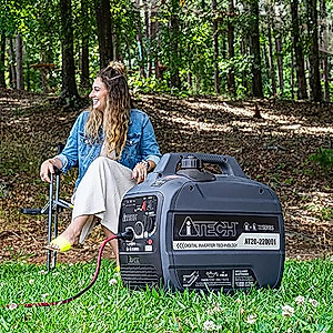 A-ITECH 2000 Watt Portable Inverter Generator Dual Fuel Gas & Propane Powered Super Quiet Operation for Home or Outdoor, Lightweight, RV Ready, California CARB Compliant