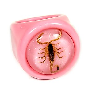 REALBUG Golden Scorpion Pink Ring Size 6