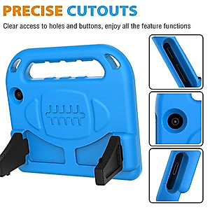 BMOUO Kids Case for All New Fire 7 Tablet (12th Generation,2022 Release), Fire 7 Tablet Case, Fire 7 2022 Case, Shockproof Handle Stand Kids Case for Amazon Fire 7 Tablet 2022 Latest Model 7", Blue