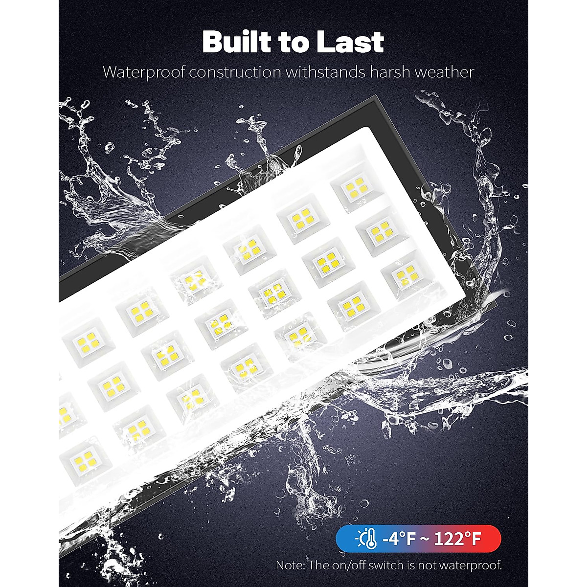 AGranTOP 6-Pack Plug in LED Shop Lights, 100W 15000LM Aluminum Garage Light w/ 118inch Power Cord, IP66 Waterproof Shop Lights for Garage, Workshop, Warehouse (Built-in ON/Off Switch)