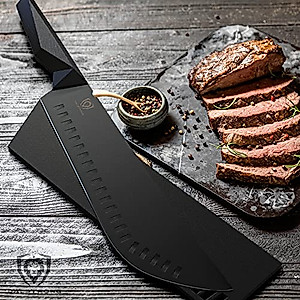 Dalstrong Bull-Nose Butcher Knife - 10 inch - Shadow Black Series - Black Titanium Nitride Coated - High Carbon 7CR17MOV-X Vacuum Treated Steel - Breaking Kitchen Knife - Sheath - NSF Certified