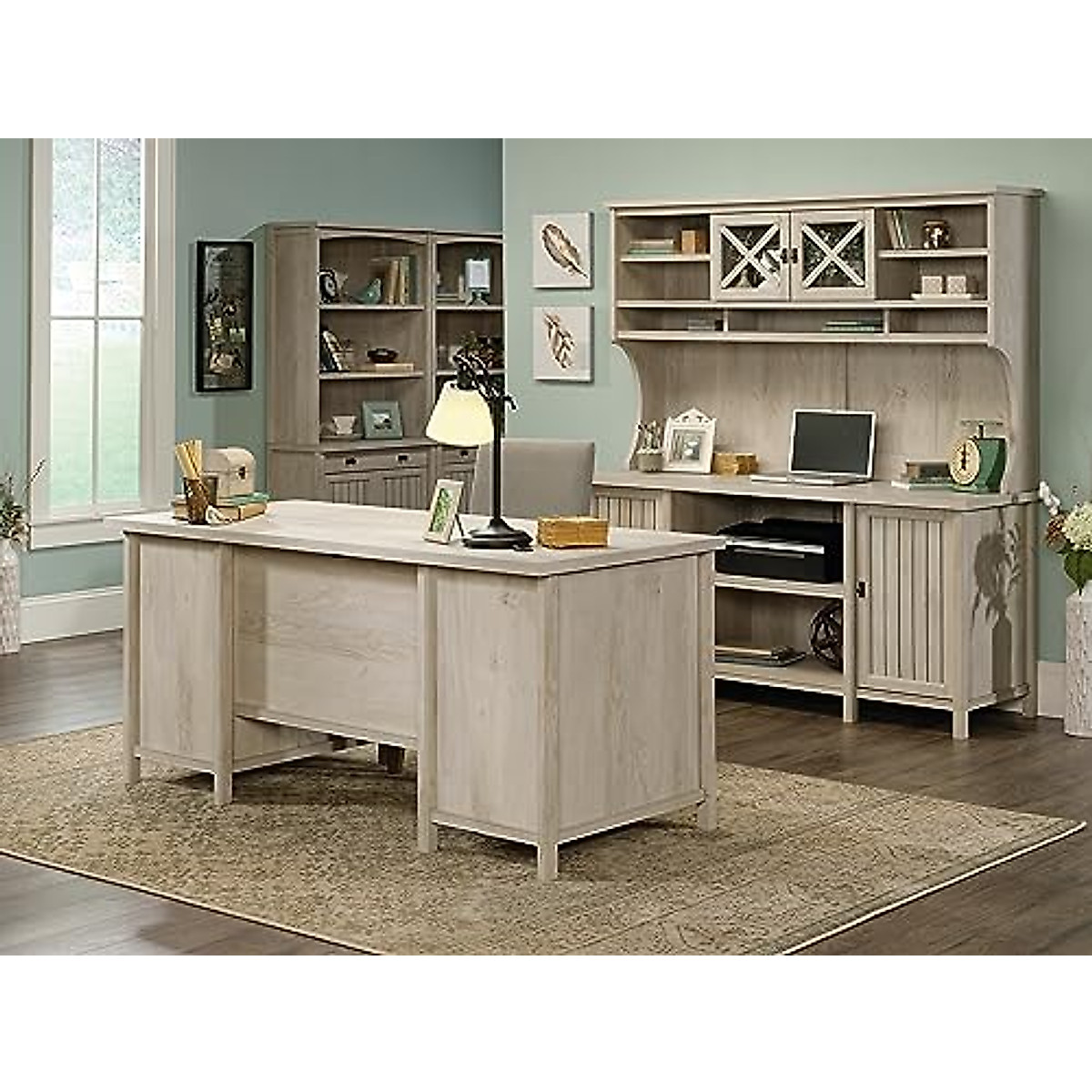 Sauder Costa Large Hutch, Chalked Chestnut finish