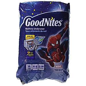 GoodNites Bedtime Underwear Marvel Boys S/M 14 CT (Pack of 4)