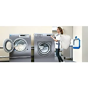 Pack of 2, 100% Breathable Cotton Canvas Laundry Backpack with Drawstring Closure, Laundry Bags with Shoulder Straps & 2 Handles, Washable in Machine & Dryer