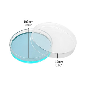 EISCO Petri Dish, 3.93" (100mm) - Beaded Edges Easy to Sterilize for Repeated Use Borosilicate Glass- Eisco Labs