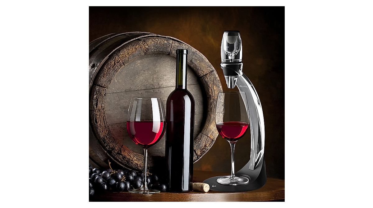 Vinturi Deluxe Red Wine Aerator and Decanter Tower Set | Enhances Flavors