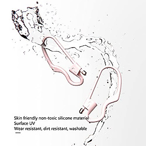 Ear Hooks for AirPods Pro 3/ 2 /1 Earbuds Accessories Anti-Lost Loop Anti-Slip Strap Multi-Dimensional Adjustable for Running Jogging Cycling Gym Silicone (Pink)