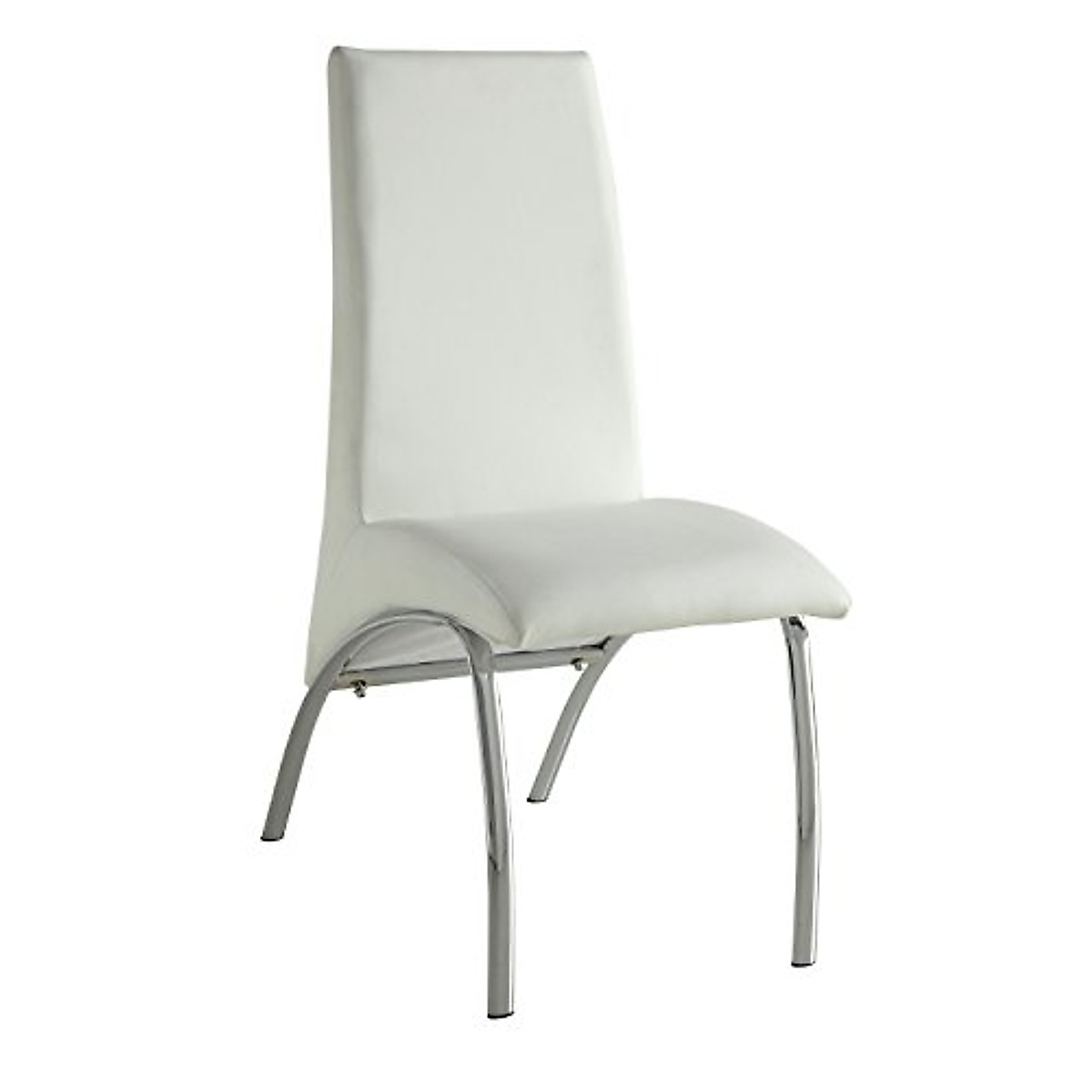 ACME Pervis Side Chair (Set-2) - 71107 - White PU & Chrome