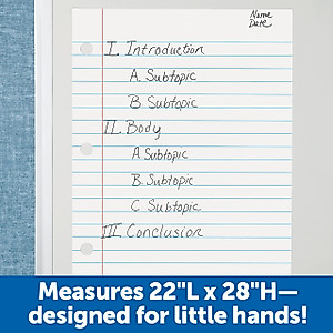 Learning Resources Giant Sized Magnetic Notebook Paper, Durable Write & Wipe, Classroom Whiteboard Accessories, Teaching Aids, 22"L x 28"H