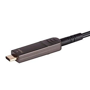 Monoprice USB 3.1 Type-C to Type-C Video-Only Cable - 4K@60Hz, Fiber Optic, AOC, 75 Feet, Black - SlimRun AV Series