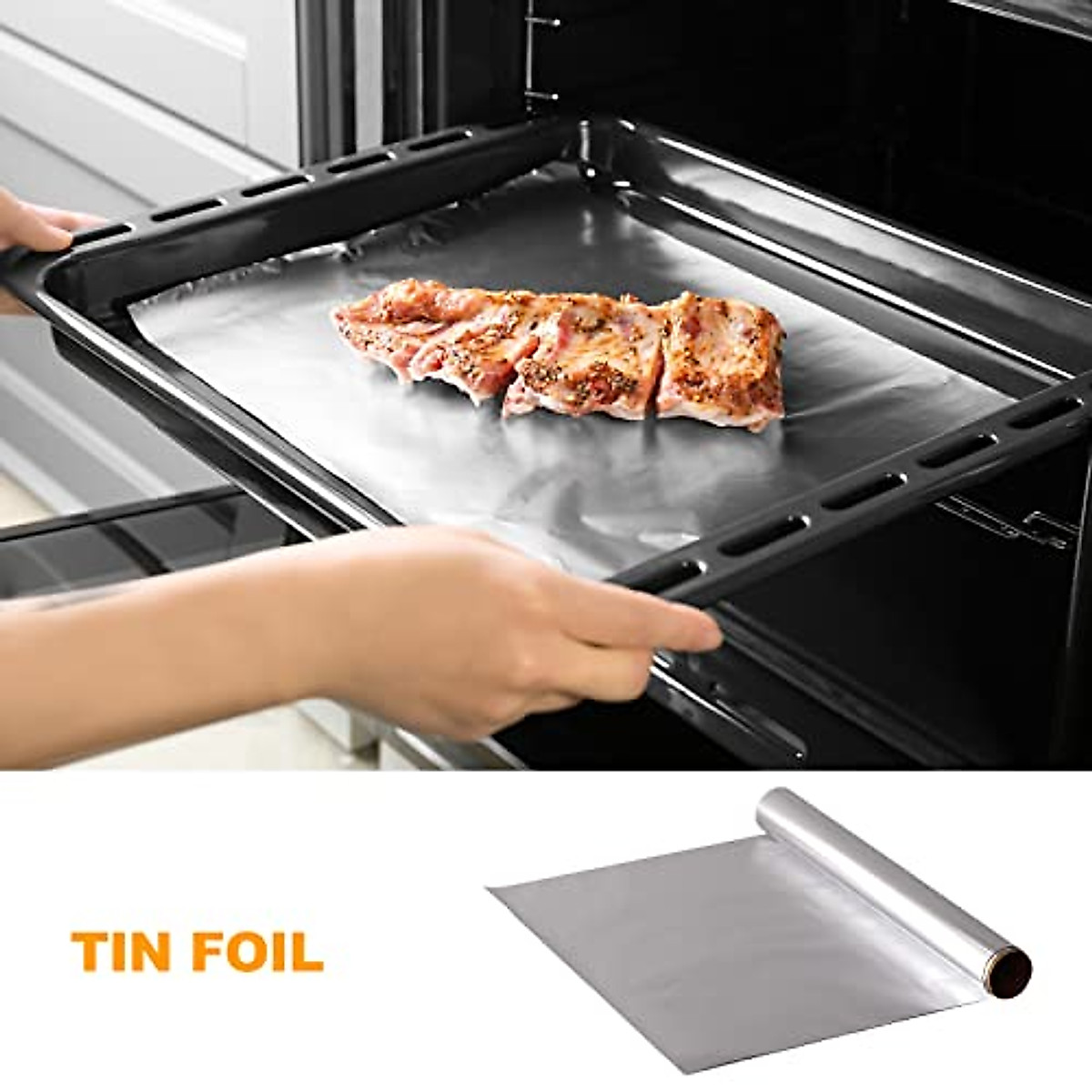 Saran Wrap Organizer with Cutter – a Kitchen Drawer Organizer for Foil and Plastic Wrap Cutter with 3 Free Rolls - Storage for Plastic Wrap and Foil