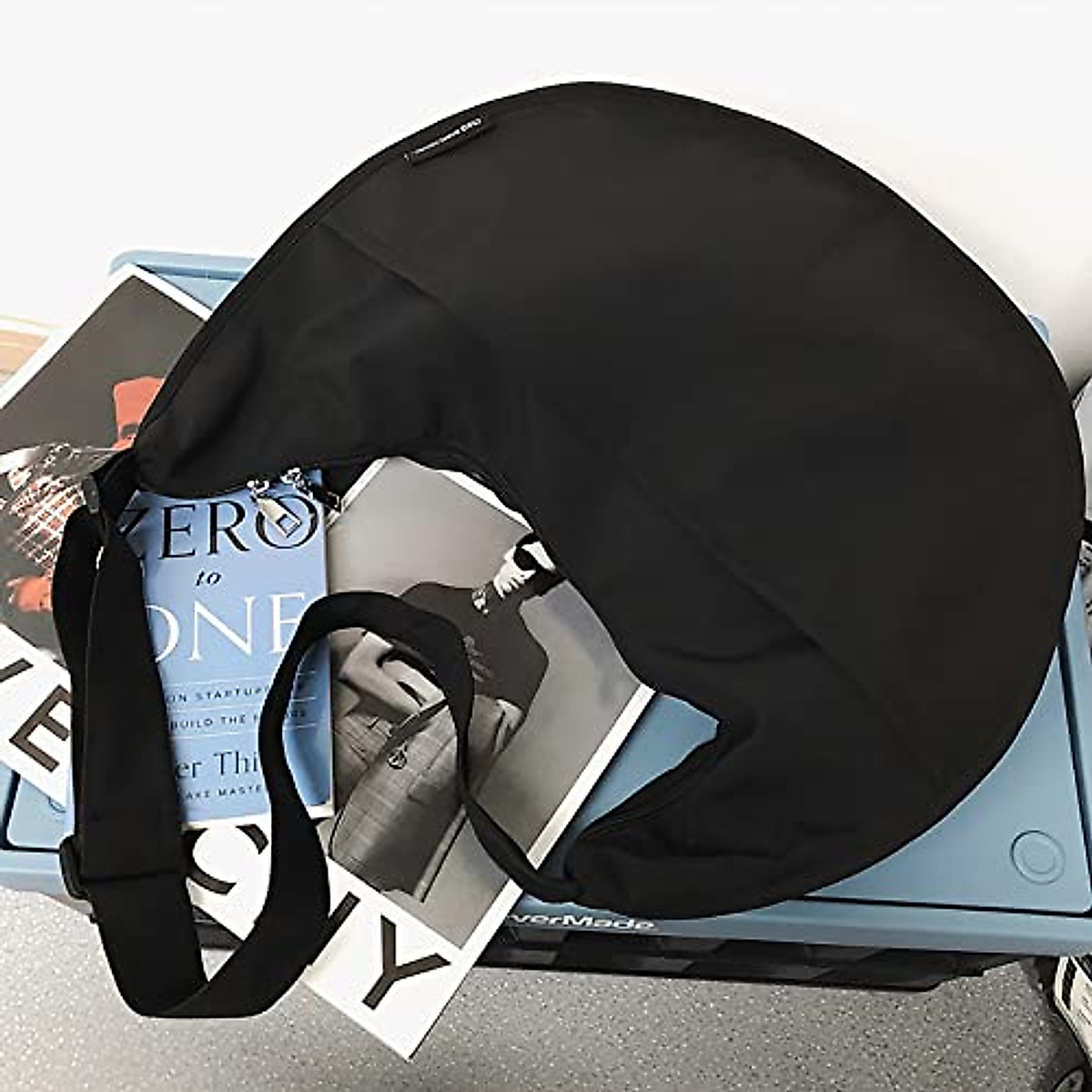 GAI Dumpling Bag Hobo Bags Unisex Canvas Crossbody Tote Large Handbags Student Shoulder Bag (Black)