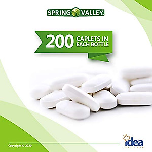 Zinc Caplets Dietary Supplement, Immune Health Support Compatible with Spring Valley, 50 mg, 200 Ct Bundle with Exclusive "Vitamins & Minerals A to Z" - Better Idea Guide (2 Items)