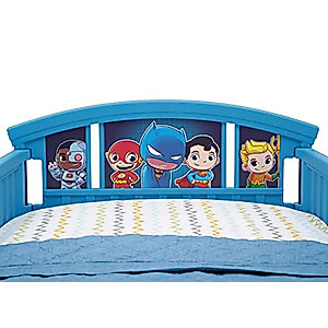 Delta Children Plastic Toddler Bed, DC Super Friends | Batman | Superman | Cyborg | The Flash | Aquaman