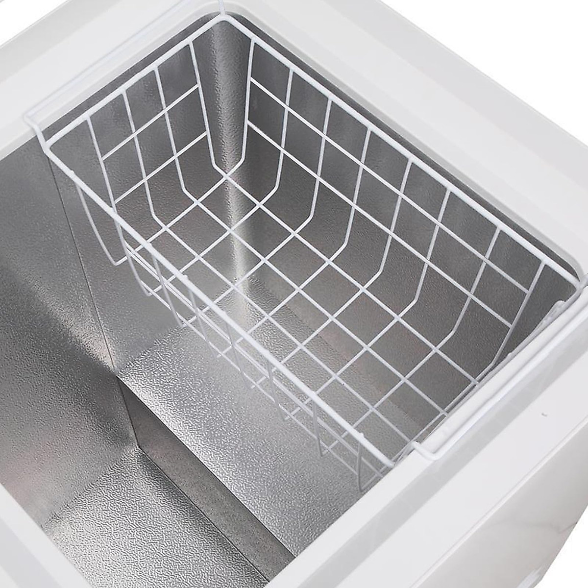 Orgneas 17.5 Inch Freezer Organizer Bins for Chest Freezer Refrigerator Basket Storage Rack Bins Deep Freezer Metal Wire Baskets 2Packs