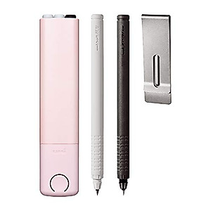 uni -Ball R: E+, 3 Ballpoint Pen Set (2 Ball R: E and 1 Jetstream) with Dedicated Case, Pearl Pink (URP800051P.13)