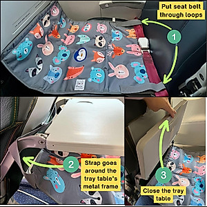 Little Traveler Airplane Seat Extender for Kids - Footrest & Toddler Airplane Bed - Toddler Airplane Travel Essentials - Toddler Plane Seat Extender & Airplane Kids Bed - Up to 4 Years of Age