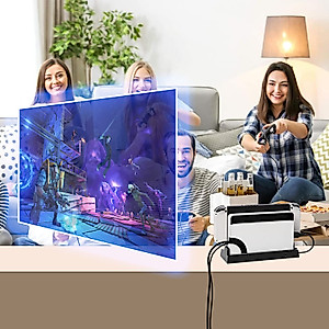 Switch Hub Dock, USB Hub for Nintendo Switch with 4 Output Ports (Does not work with keyboard and mouse)